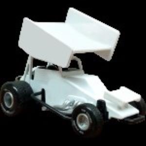 Pull Back Sprint Cars - Blank White