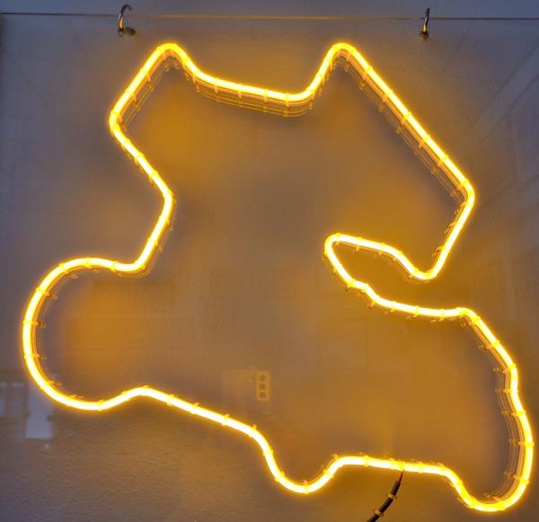 Neon Sprint Car Sign- Yellow