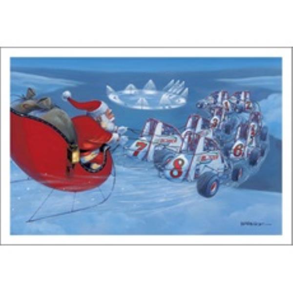 Christmas Cards - Racing to the Track