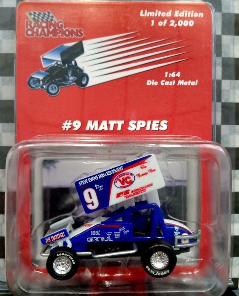 Matt Spies #9 1/64 Scale Die Cast Sprint Car