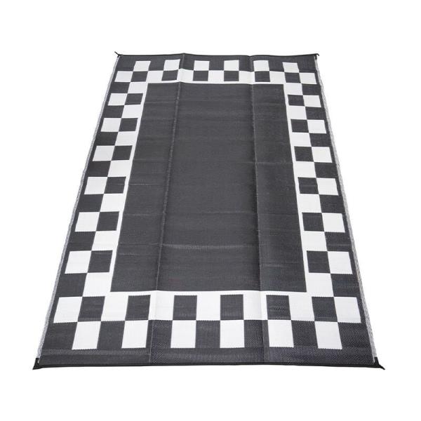 RV Patio Mat with Checkered Border