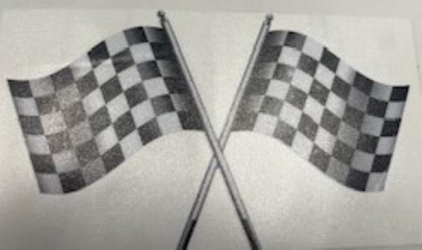 Double Checkered Flag Decal